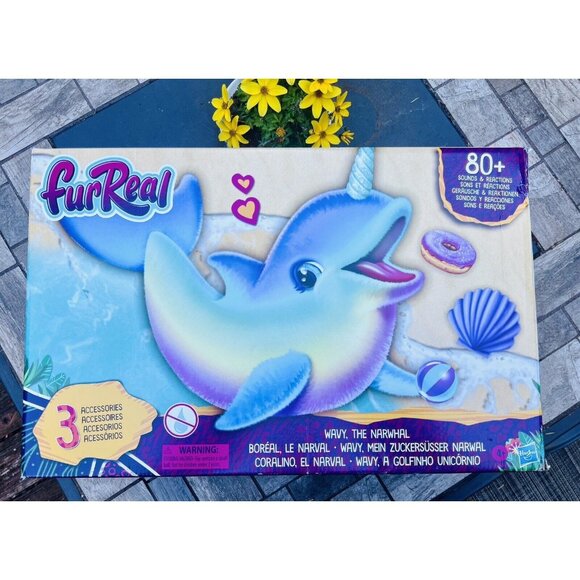 Fur Real | Toys | Furreal Friends Wavy The Narwhal Rainbow 8 Sounds And ...